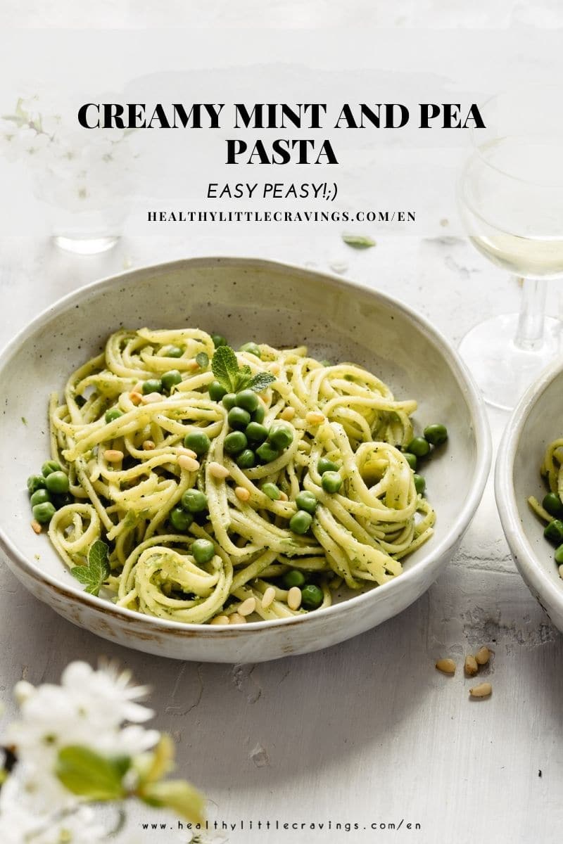Easy Creamy Mint Pea Pasta - Healthy Little Cravings